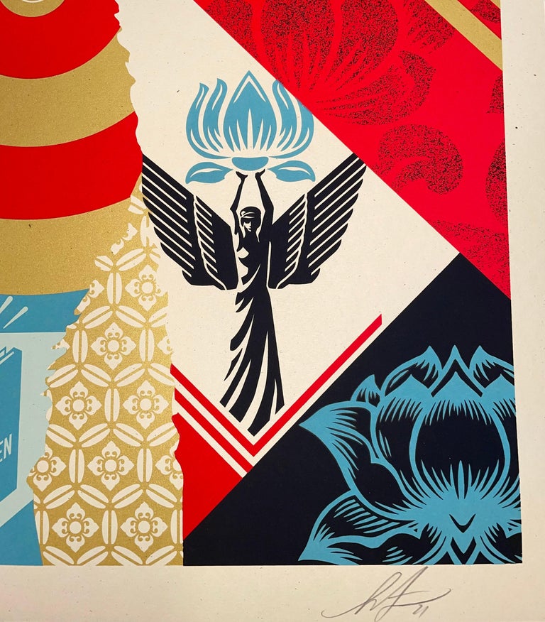 Shepard Fairey - The Future is Unwritten Collage Shepard Fairey Screen ...