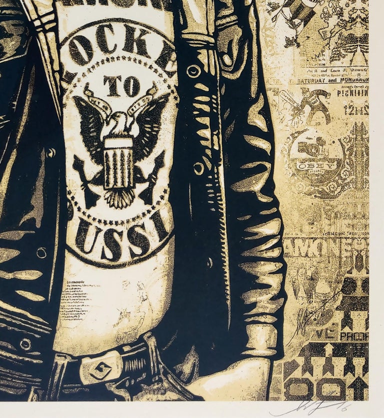 Shepard Fairey - Tommy Ramone Collage, Gold, Obey - Shepard Fairey ...