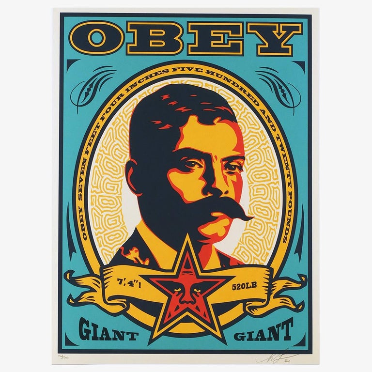 Shepard Fairey - Zapata (Teal) For Sale at 1stDibs