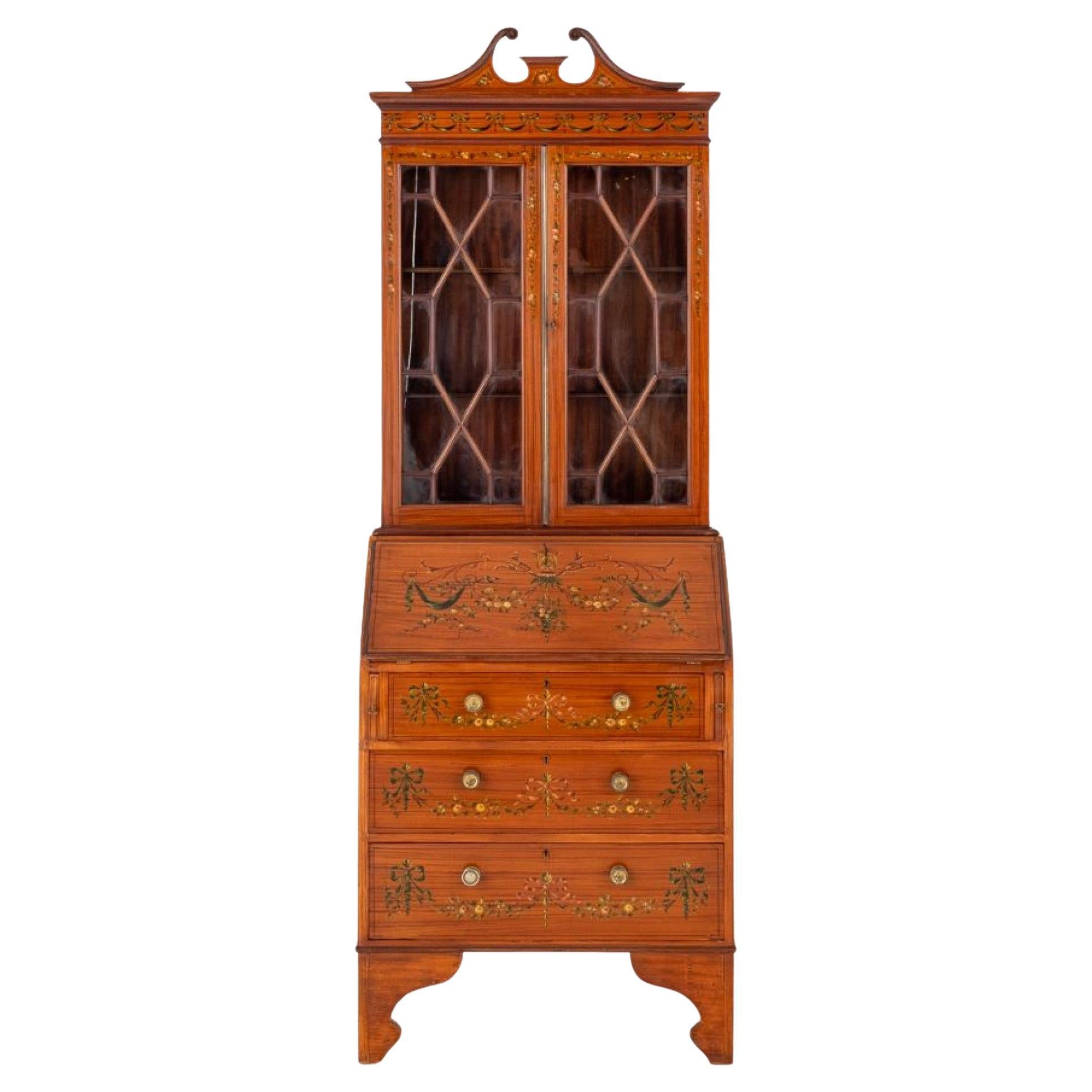 Painted Bureau Bookcase of Small Proportions For Sale at 1stDibs