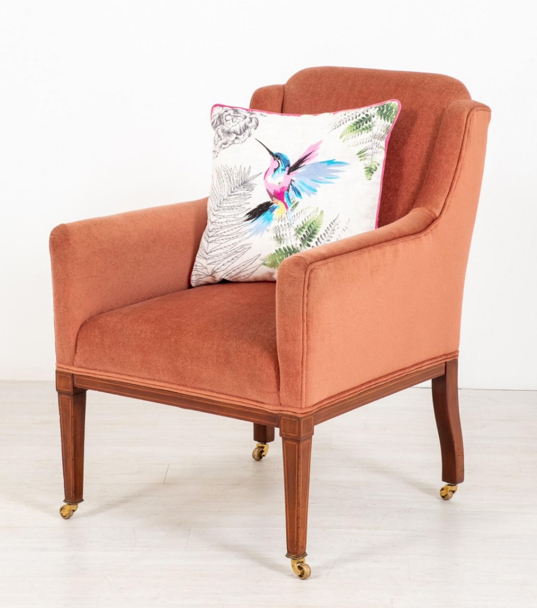 Sheraton Club Chair Revival Arm Chairs, 1880 at 1stDibs