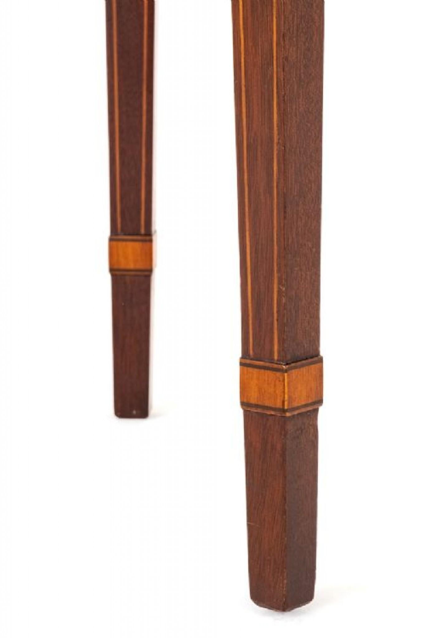 Sheraton Console Table Revival Mahogany Hall Tables For Sale at 1stDibs