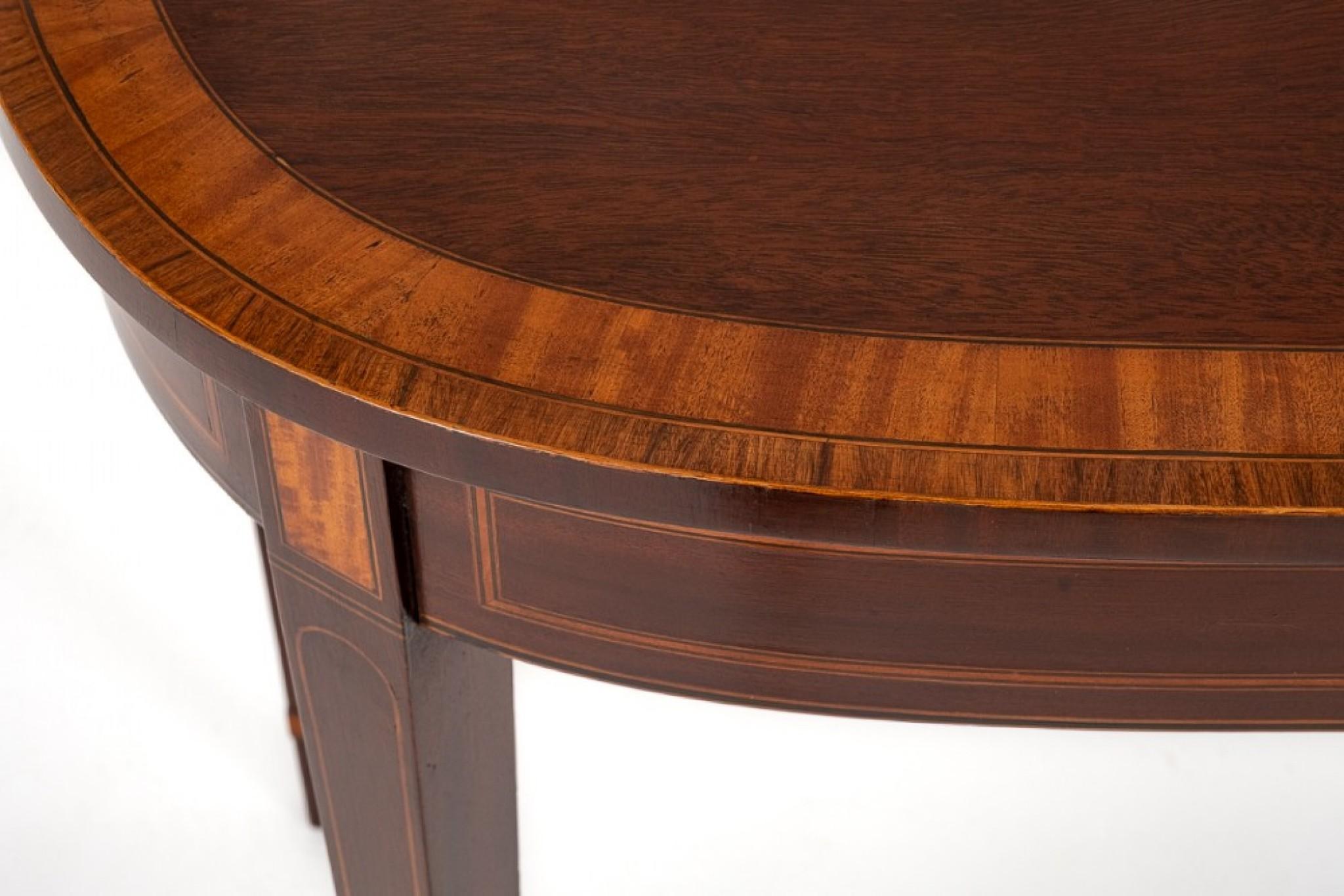 Sheraton Console Table Revival Mahogany Hall Tables For Sale at 1stDibs