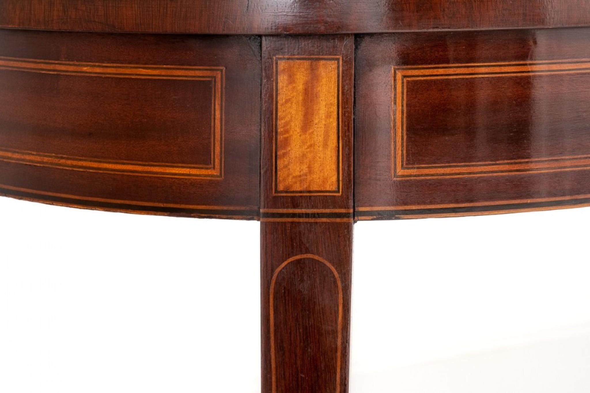 Sheraton Console Table Revival Mahogany Hall Tables For Sale at 1stDibs