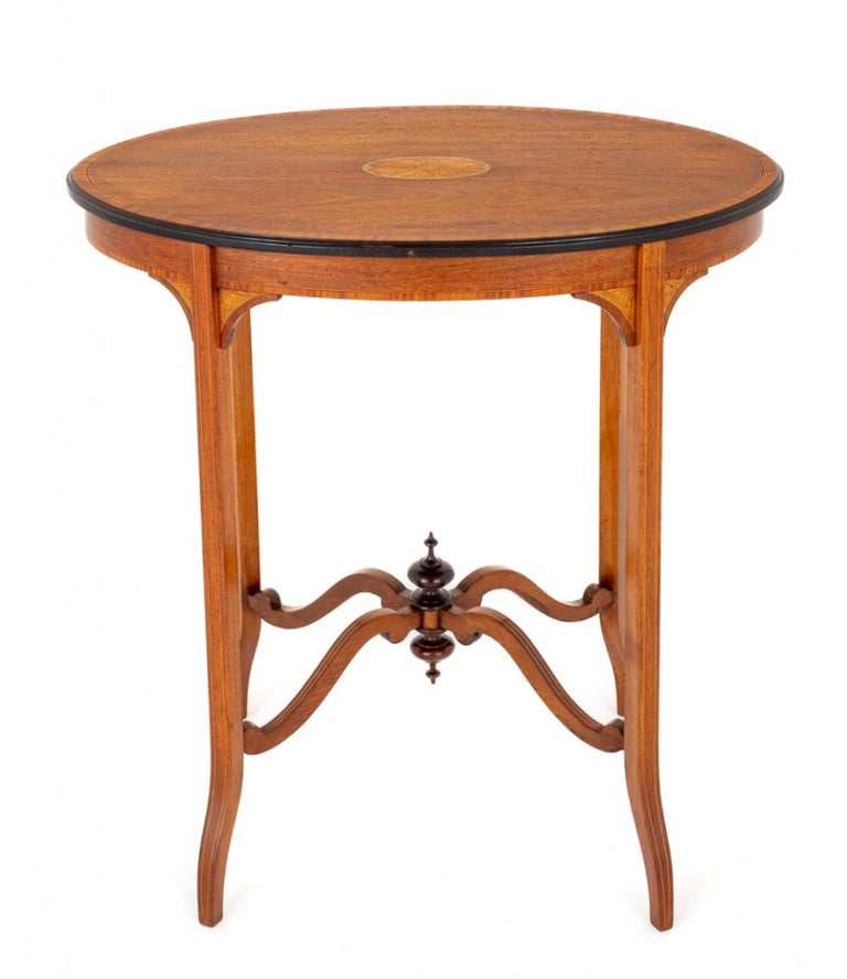 Sheraton Occasional Table Mahogany Inlay Side Tables, 1890 For Sale at ...