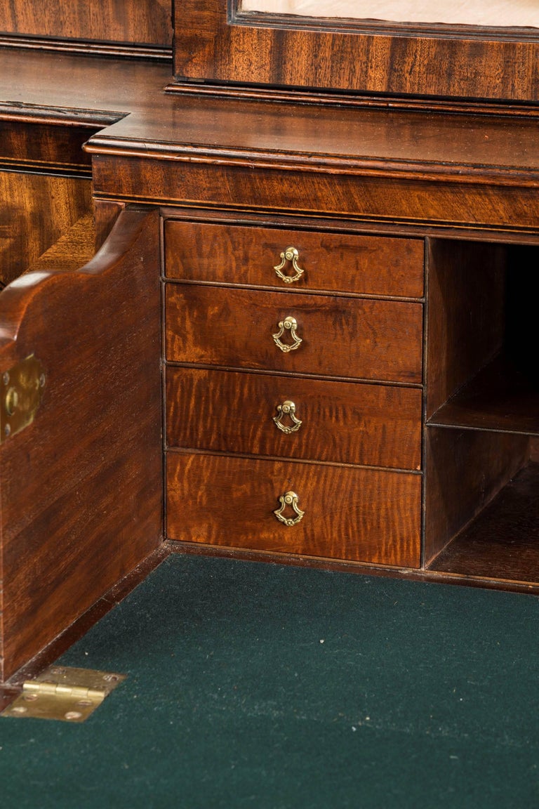 Sheraton Period Mahogany Breakfront Bookcase For Sale at 1stDibs