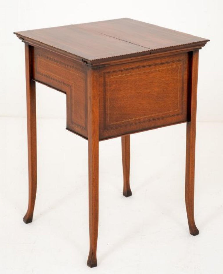 Sheraton Popup Writing Table Desk in Mahogany For Sale at 1stDibs