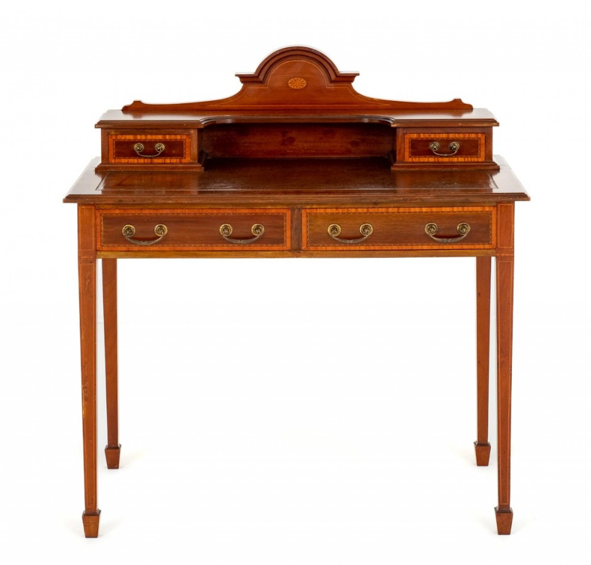 Sheraton Revival Desk Bonheur Du Jour Mahogany For Sale at 1stDibs