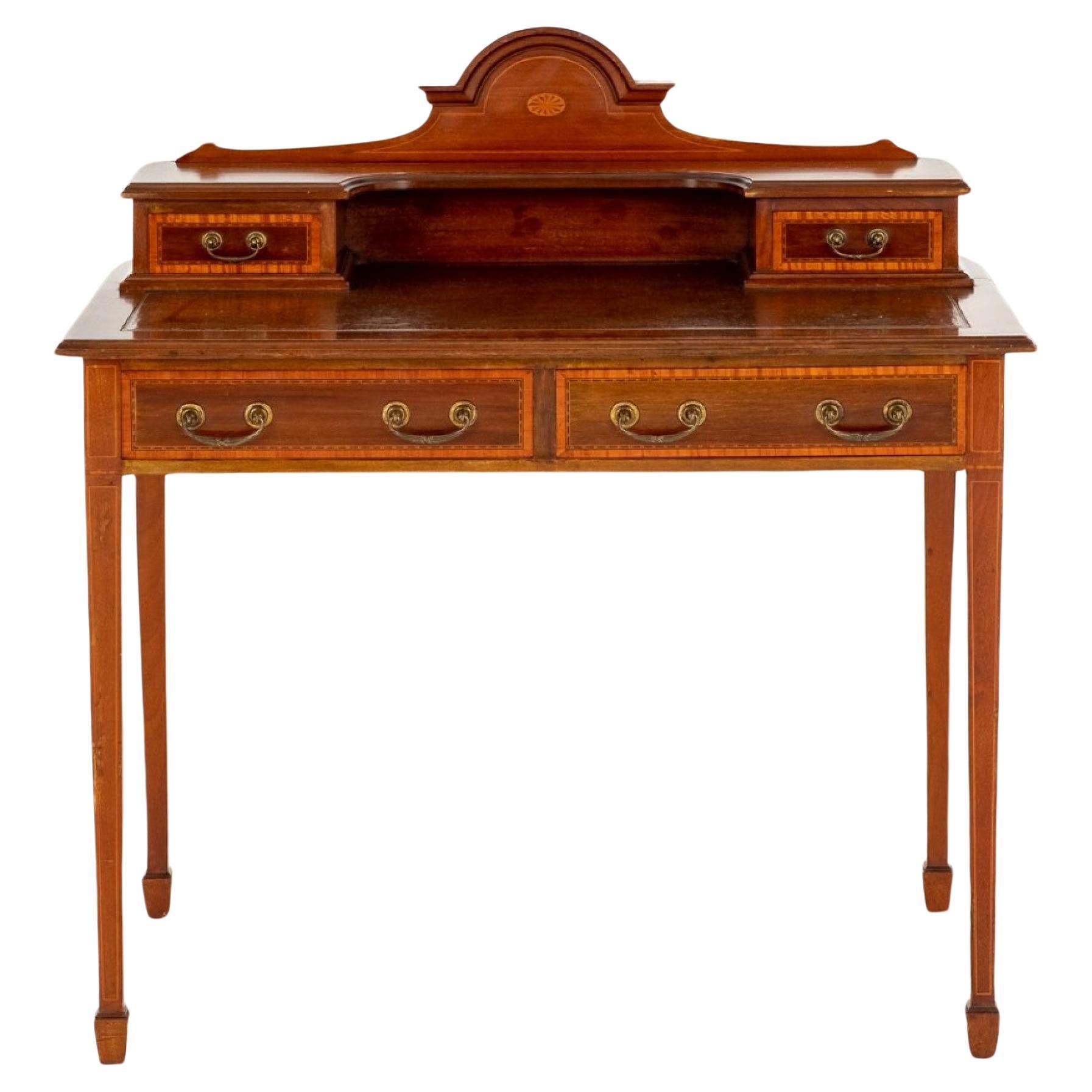 Sheraton Revival Desk Bonheur Du Jour Mahogany For Sale at 1stDibs