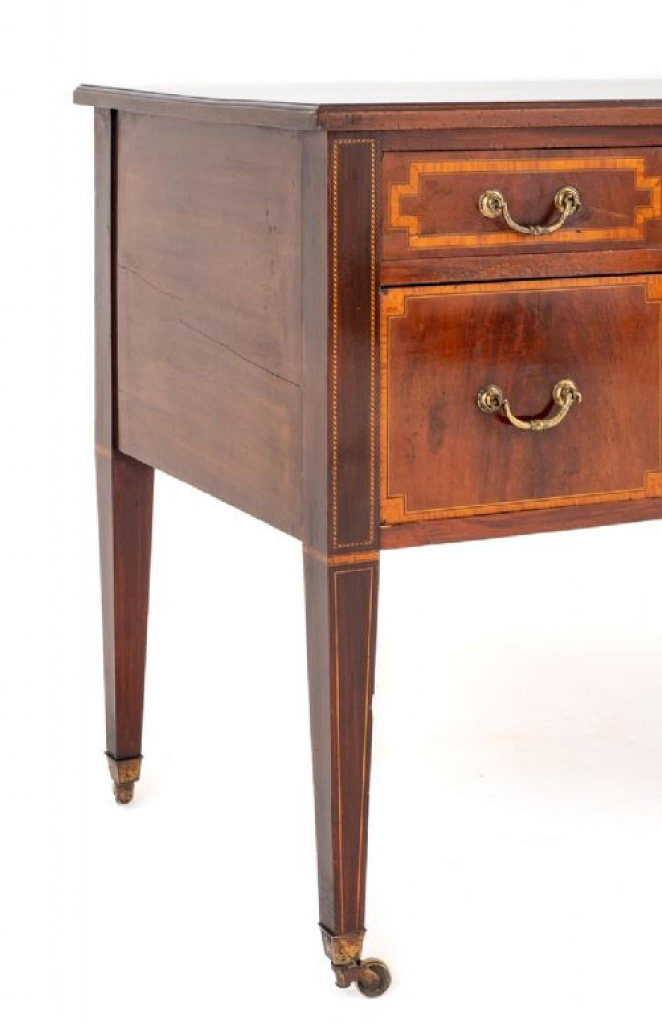 Sheraton Revival Desk Inlay Bureau, 1890 For Sale at 1stDibs