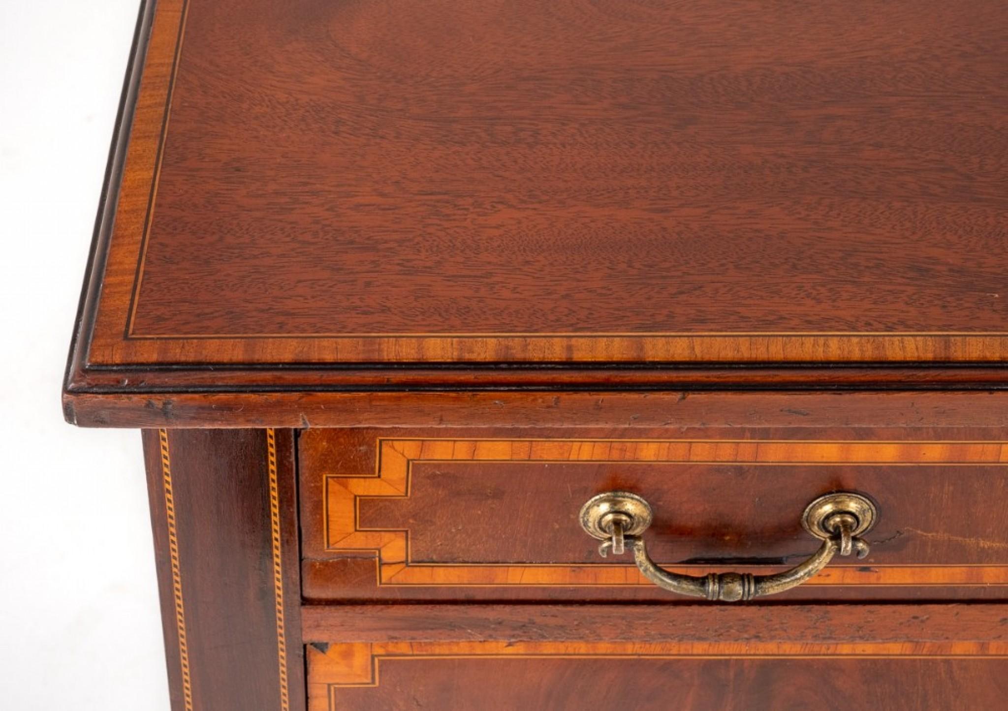 Sheraton Revival Desk Inlay Bureau, 1890 For Sale at 1stDibs