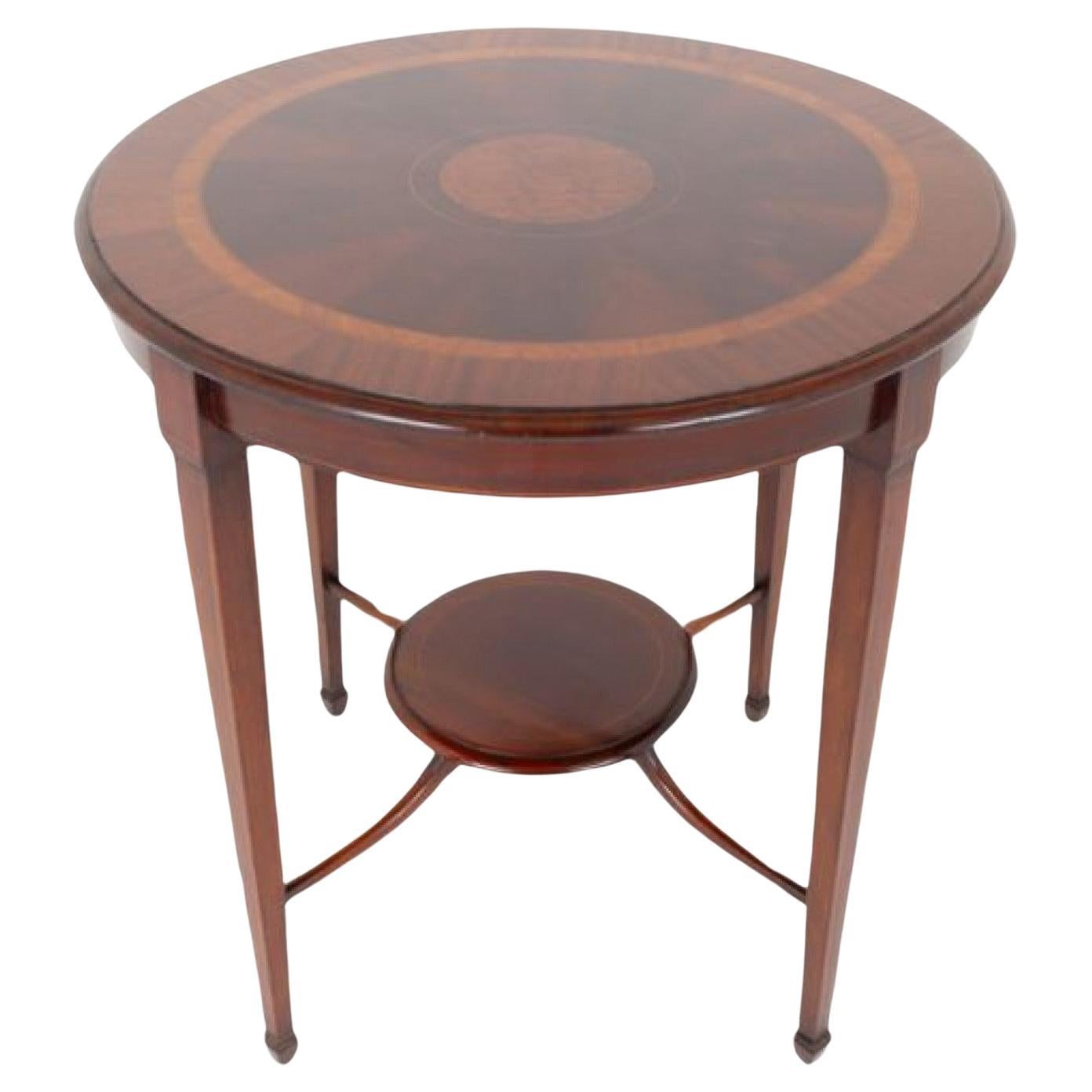Sheraton Side Table Mahogany Occasional 1890 Inlay For Sale at 1stDibs