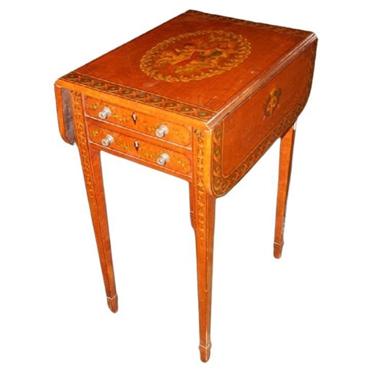 Sheraton style English flip-top table from the 19th century with ...