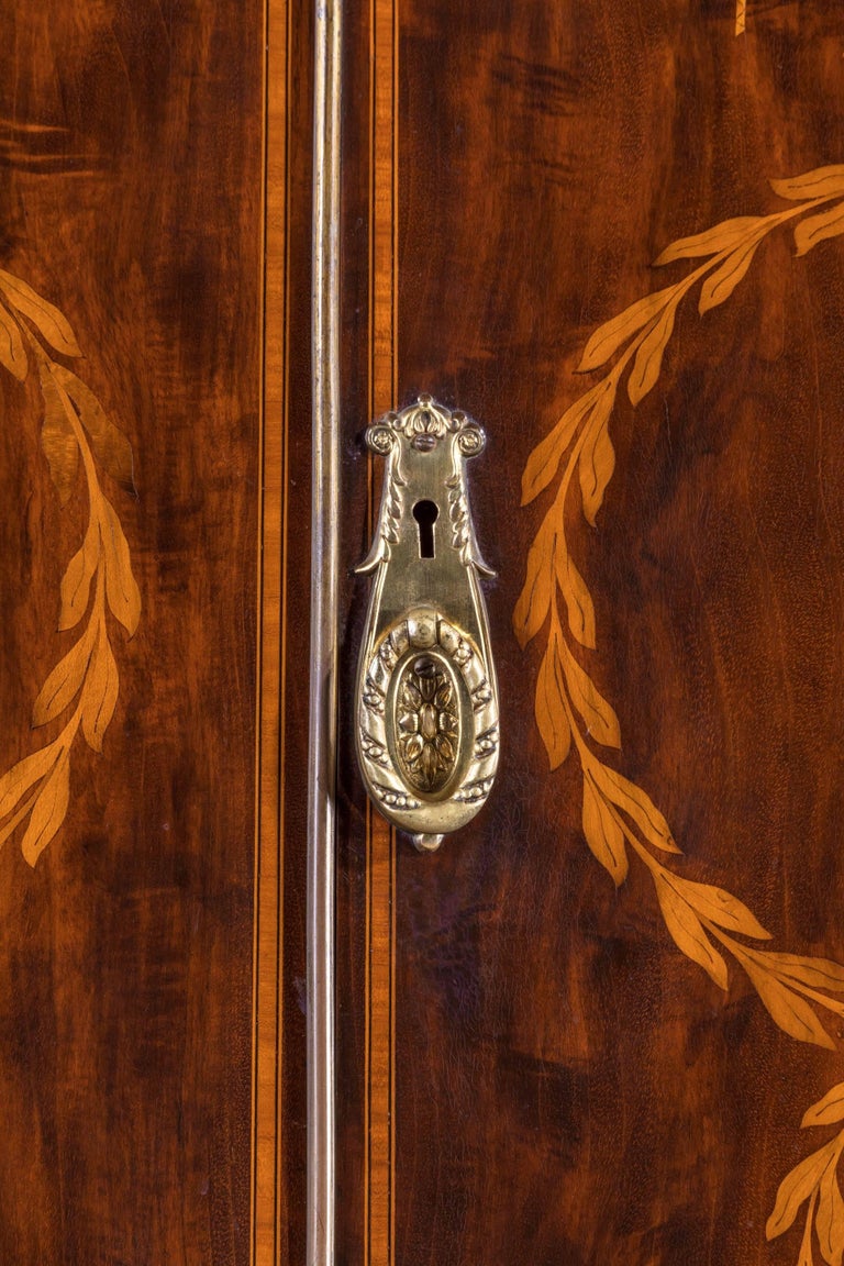 Sheraton Style Mahogany Wardrobe with Boxwood and Satinwood Inlay at ...