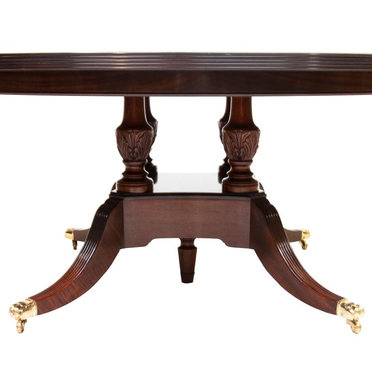 Sheraton Style Round Dining Table at 1stDibs