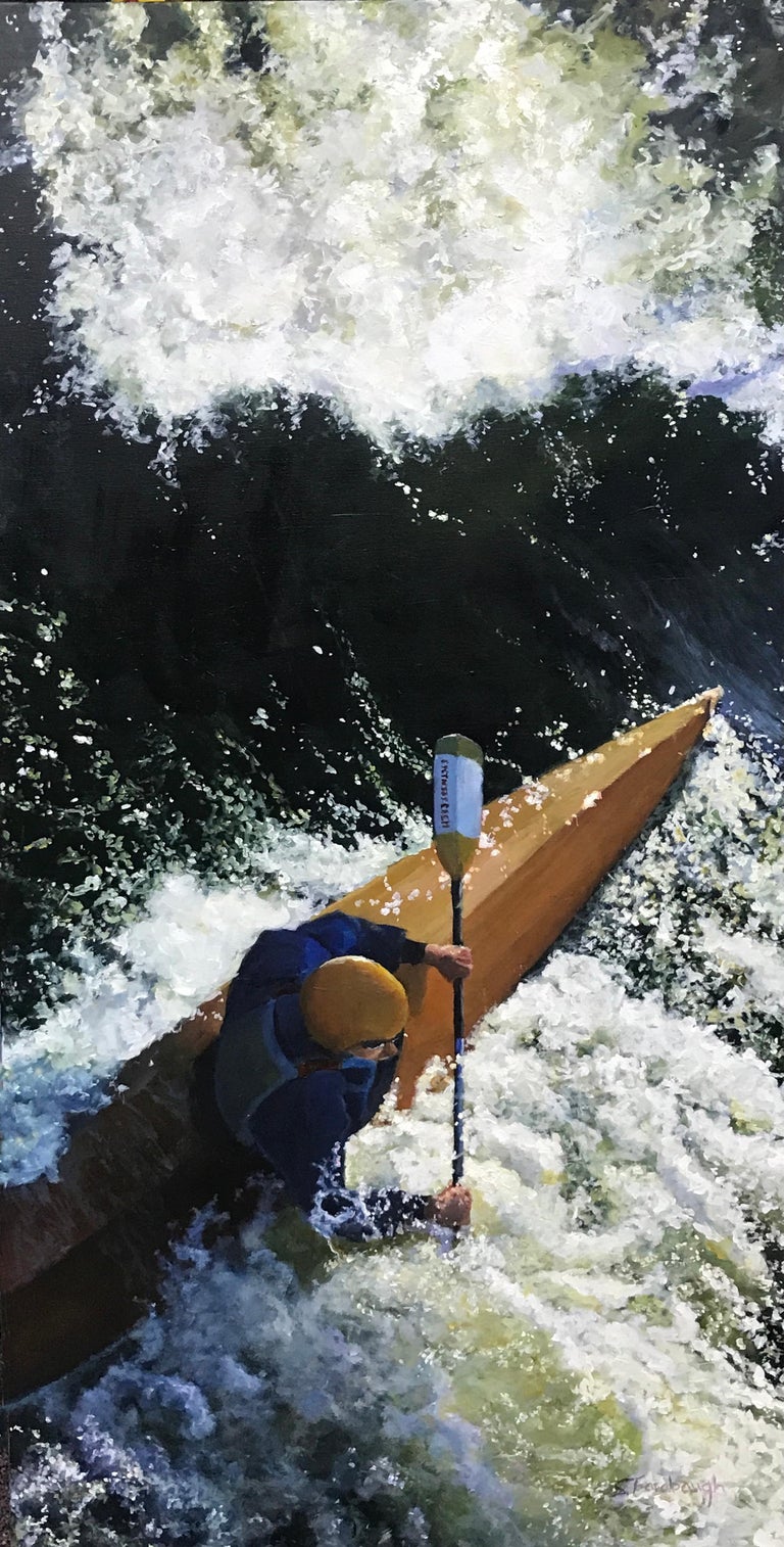Sheri Farabaugh - "Running the Rapids" Oil Painting For Sale at 1stDibs