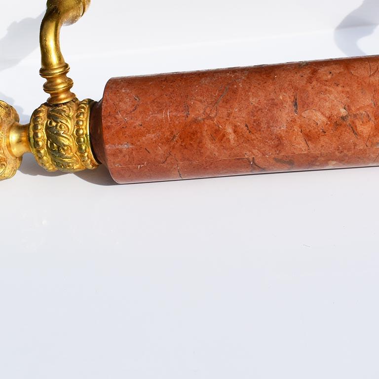 Sherle Wagner Gold Brown Pink Stone Onyx Bar Door or Cabinet Pull ...