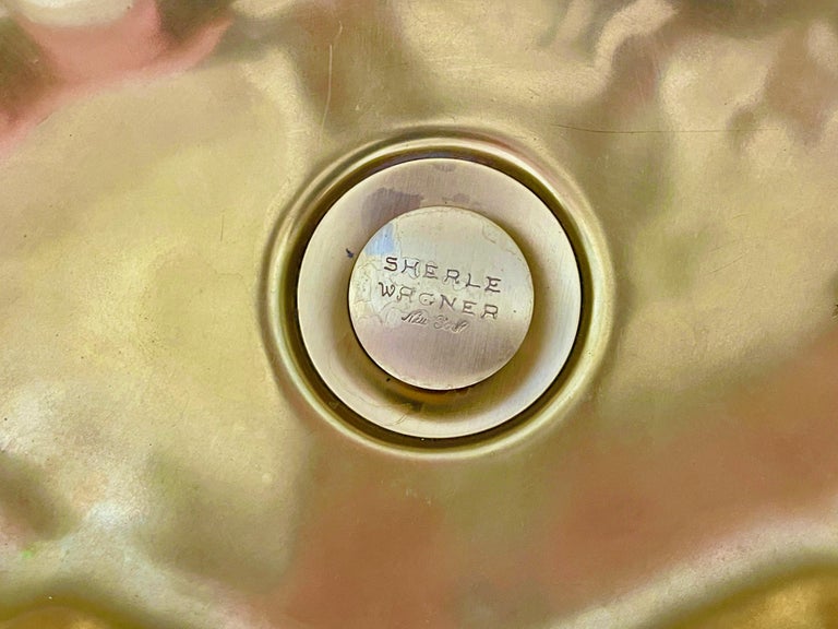 Sherle Wagner Gold Porcelain Sink For Sale at 1stDibs