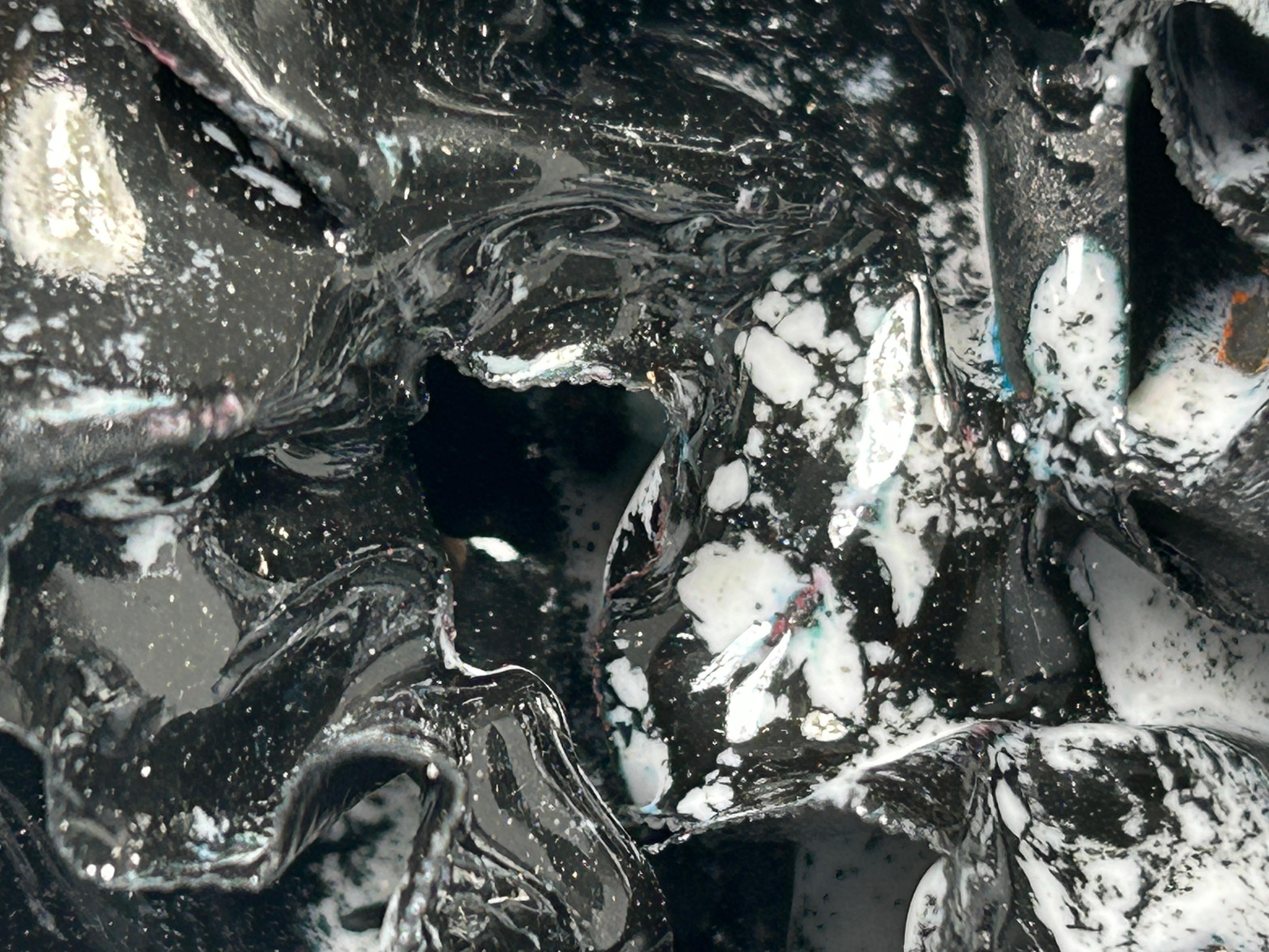 Sherry Been - "Black and White Heart" Abstract Wall Art Sculpture, 2024 For Sale at 1stDibs