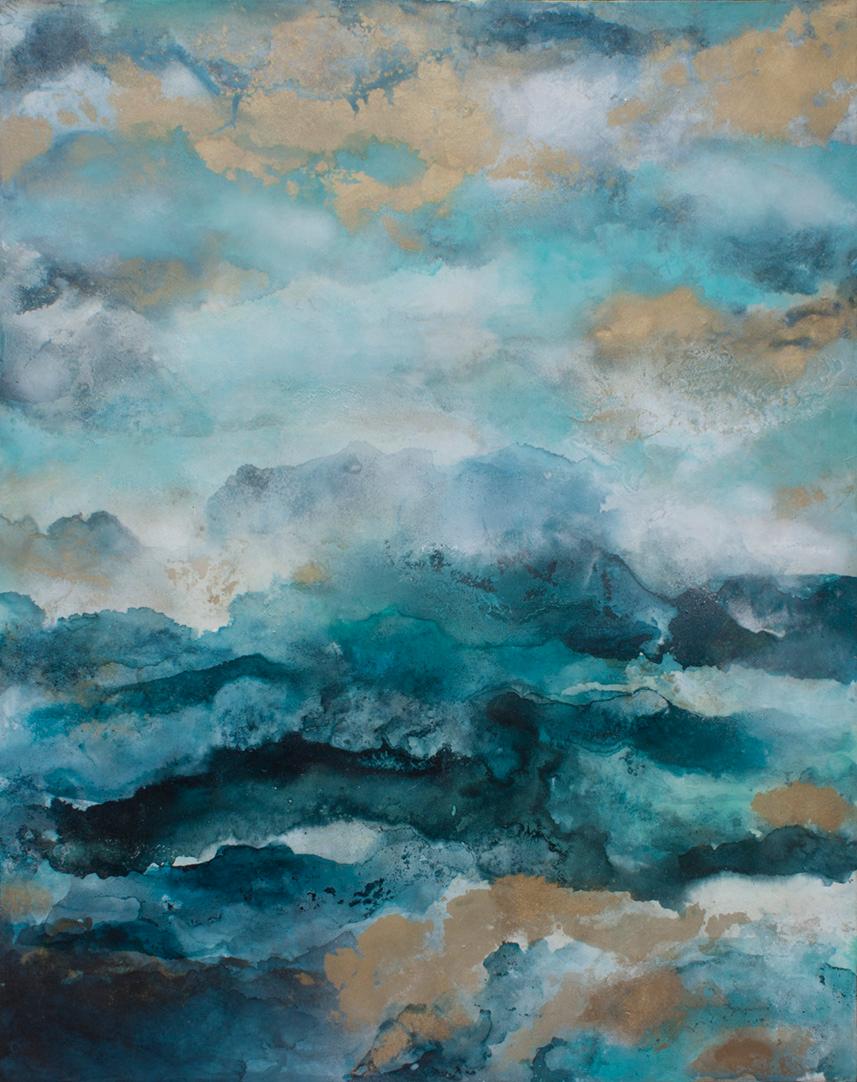 David Skillicorn - "Nel Bosco 10-6" Abstracted Landscape Painting with ...