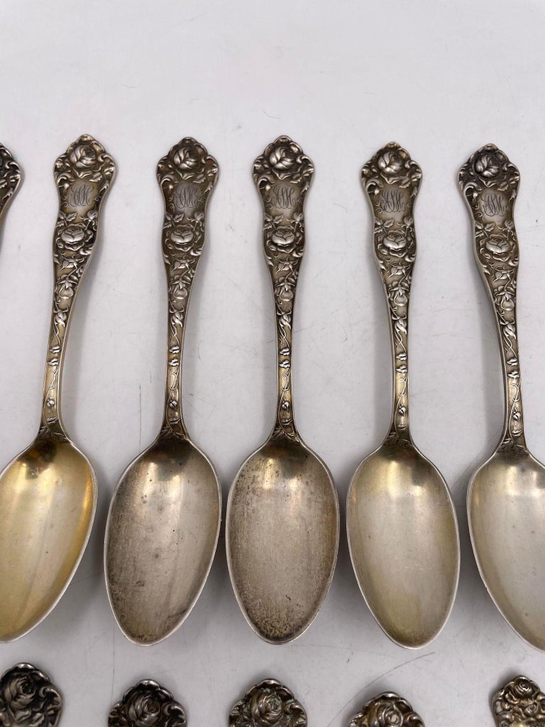 Shiebler Sterling Silver 24-Piece Flatware Set in American Beauty ...