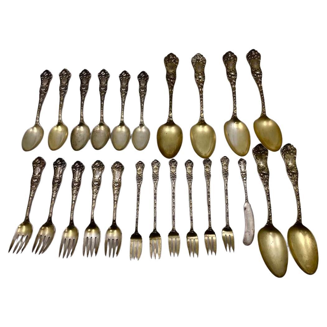 American Beauty by Shiebler Sterling Silver Flatware Set 8 Service 90 ...