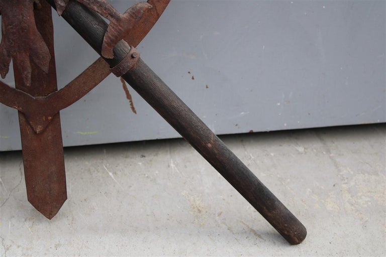 Shield in Wrought Iron and Wood with Swords, Axes and Eagle, Italy ...