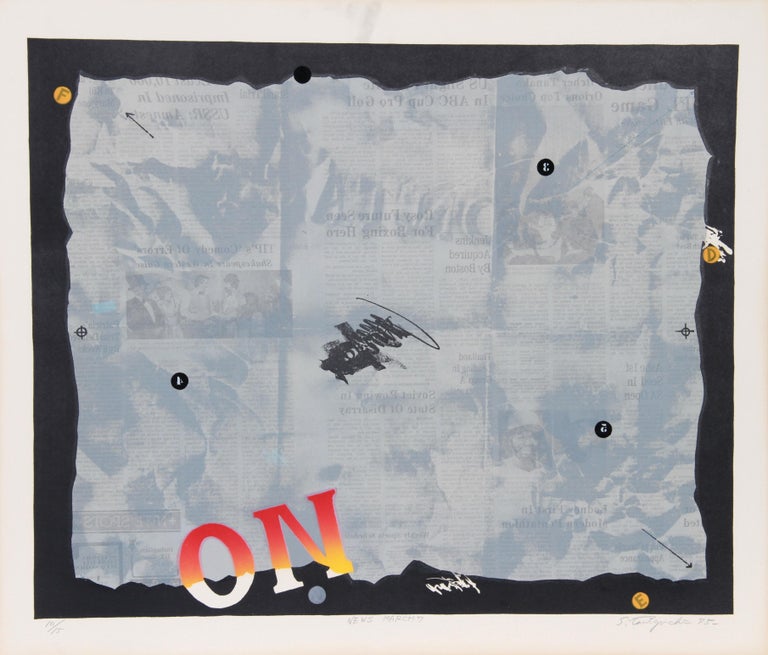 Shigeru Taniguchi - "News March 7", 1975, Silkscreen by Shigeru Taniguchi For Sale at 1stDibs