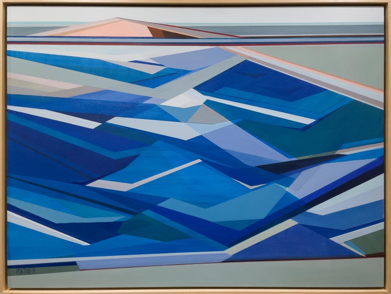 Shilo Ratner - "Ebb and Flow," Abstract Geometric Painting For Sale at ...