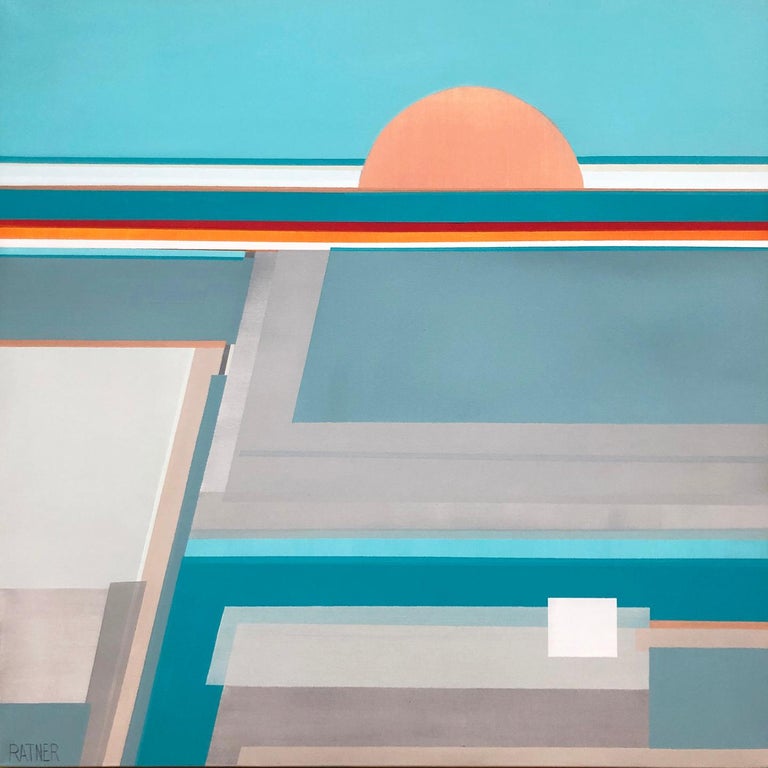 Shilo Ratner - "Morning Awakening," Contemporary Abstract Geometric ...