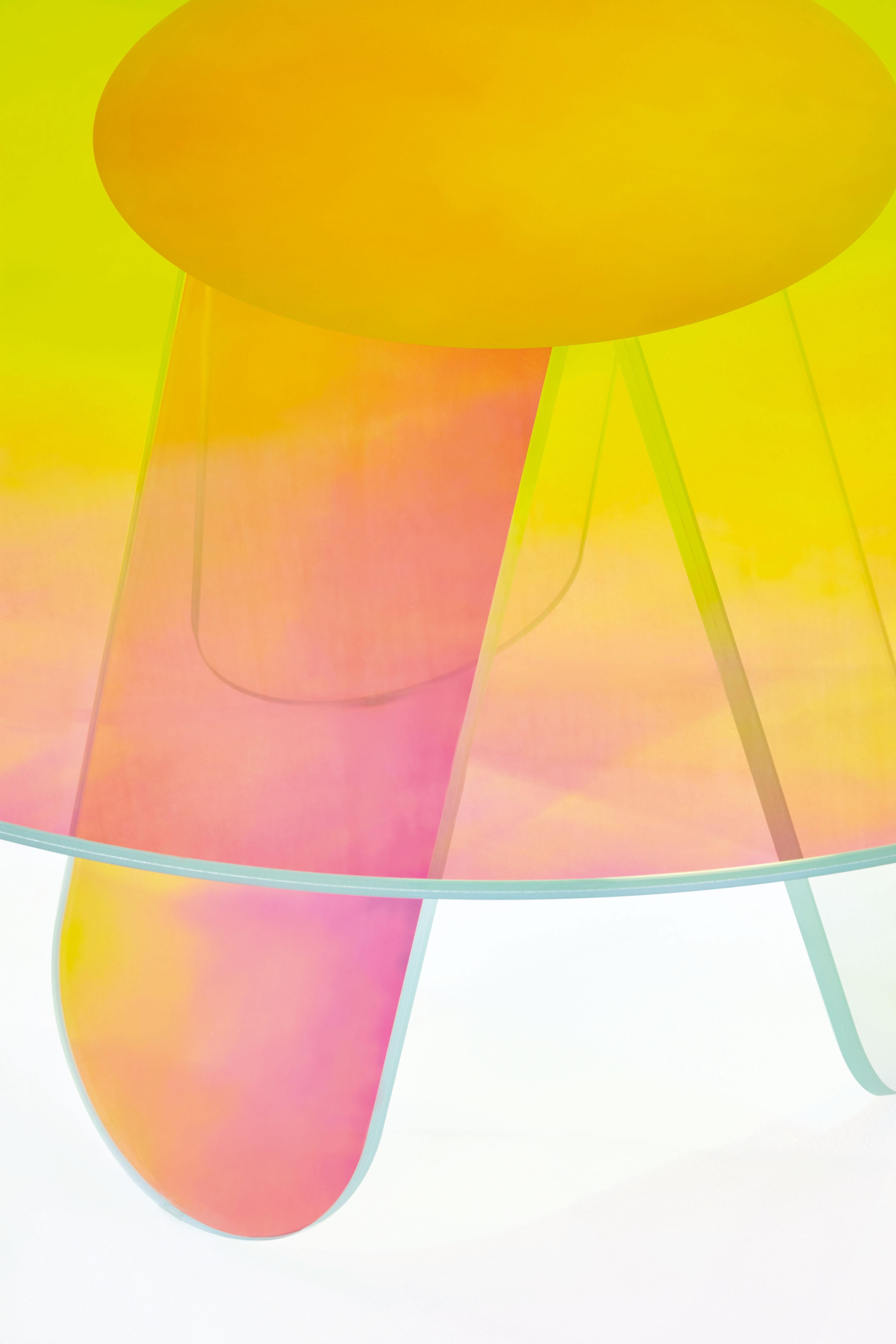 SHIMMER Circular Small Low Table, by Patricia Urquiola for Glas Italia IN STOCK For Sale at ...