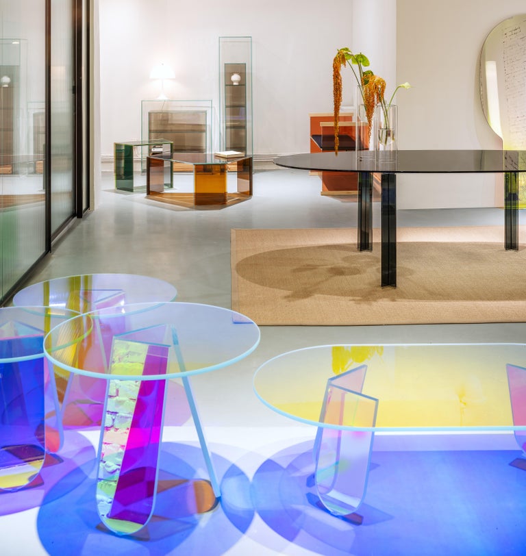SHIMMER Circular Small Low Table, by Patricia Urquiola for Glas Italia ...