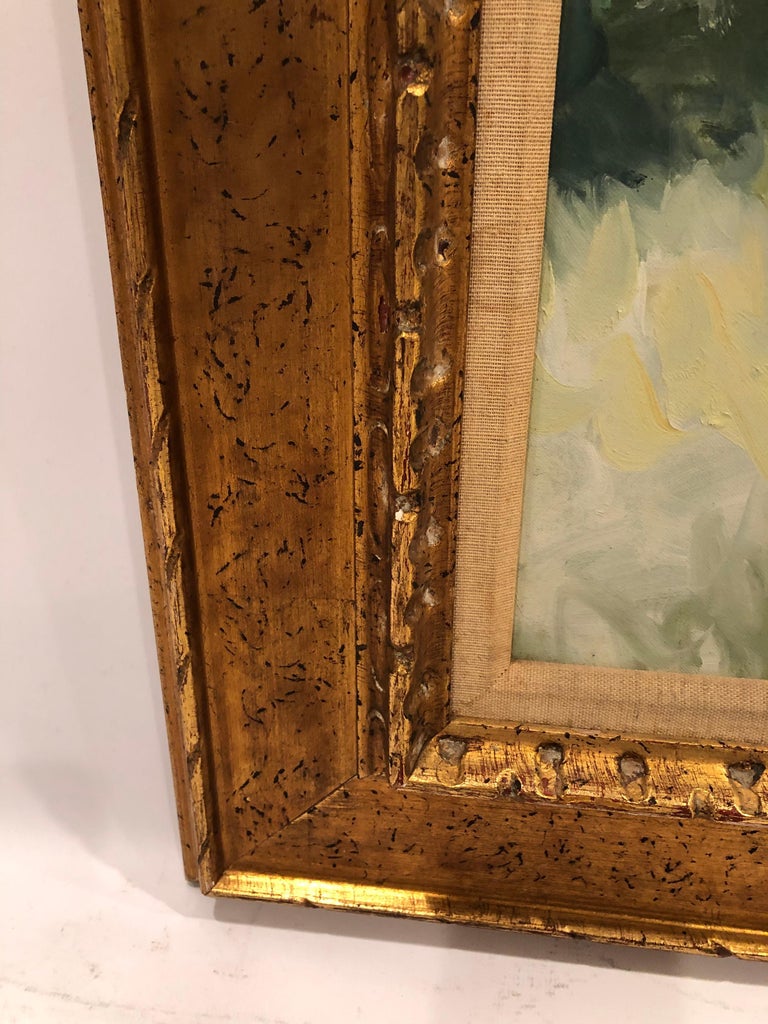 Shimmering Impressionist Landscape by Listed Artist Andre Gisson For ...