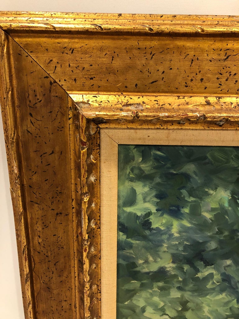 Shimmering Impressionist Landscape by Listed Artist Andre Gisson For ...