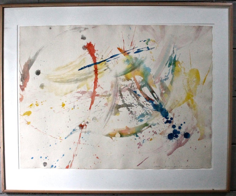 Shingo Honda 'To White Space' Series Abstract Expressionist Watercolor ...