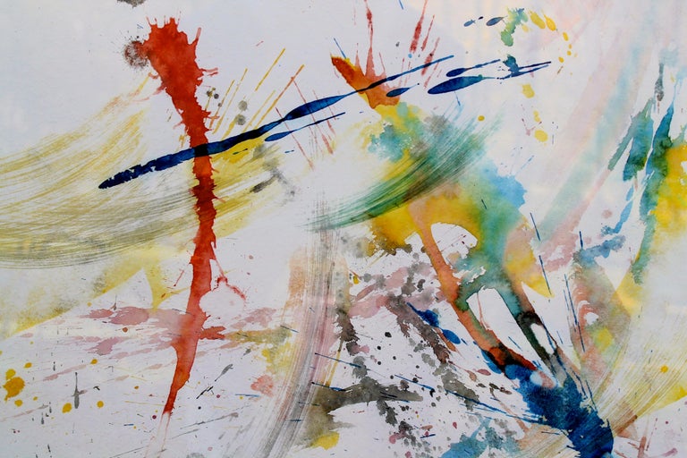 Shingo Honda 'To White Space' Series Abstract Expressionist Watercolor ...
