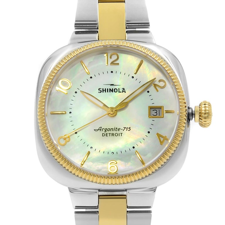 Shinola Gomelsky S0120001103 White Mother of Pearl Steel Two-Tone ...