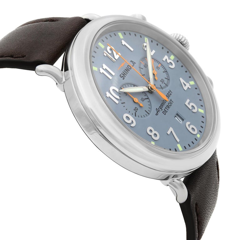Shinola Runwell Chronograph Steel Blue Dial Quartz Men's Watch ...