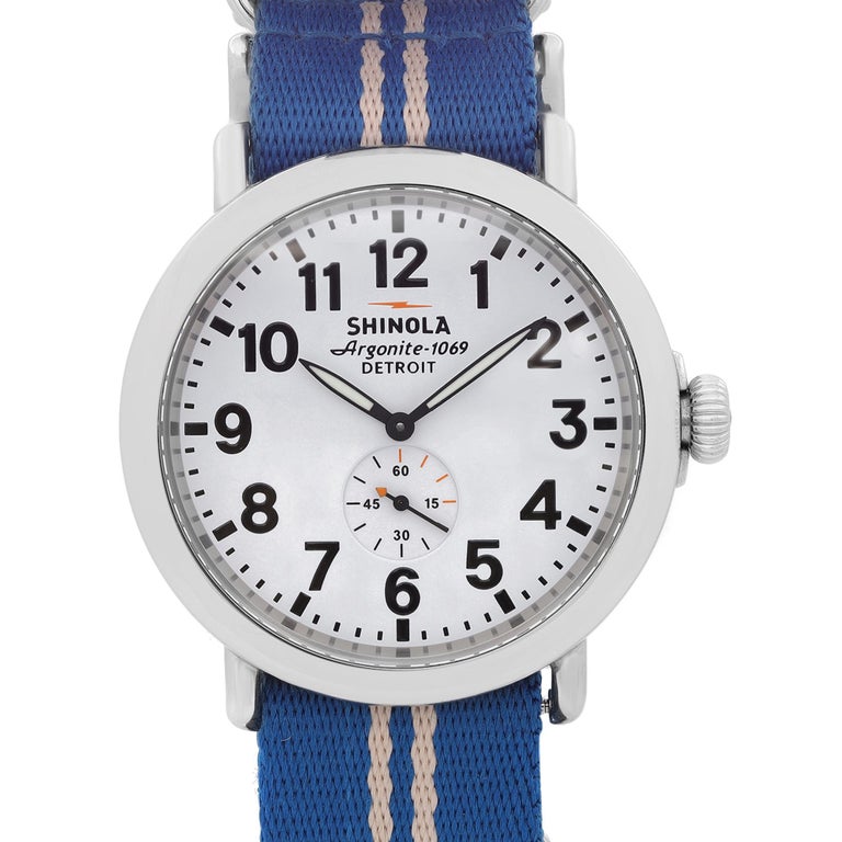 Shinola The Runwell Steel White Dial Quartz Mens Watch S010000100 For ...