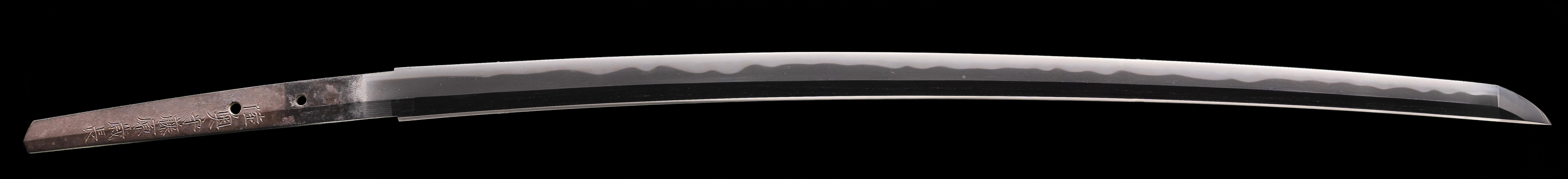 Shinto katana in koshirae Signed: Mutsu (no) Kami Fujiwara Toshinaga ...