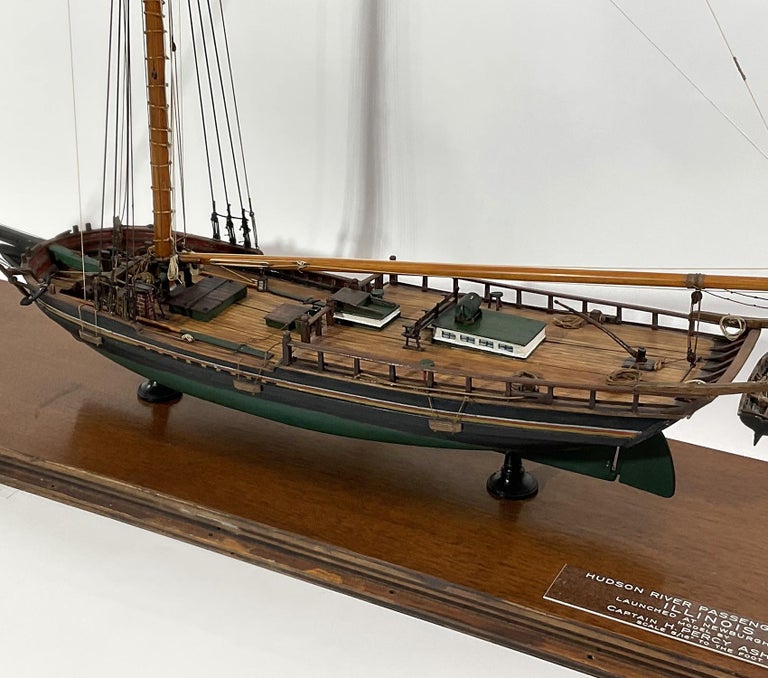 Ship Model "Hudson River Sloop Illinois" For Sale at 1stDibs