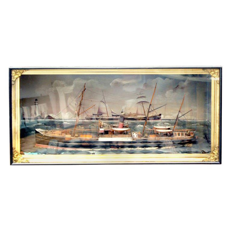 Ship Shadow Box Diorama For Sale at 1stDibs