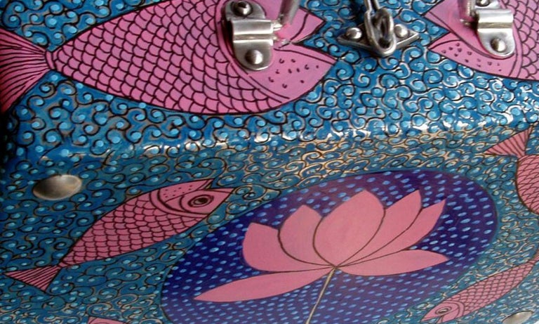 Shipra Bhattacharya - Couple, Painting, Aluminium Box, Acrylic, Blue ...