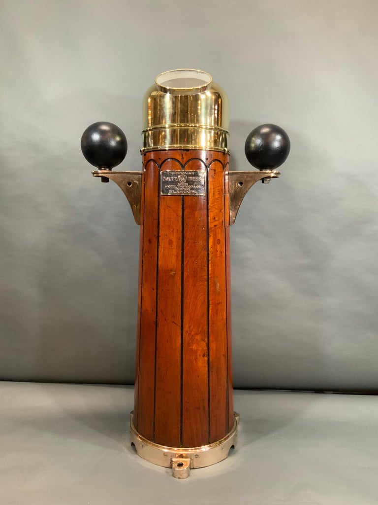 Ship's Binnacle with Unique Tapered Mahogany Base by English Maker at ...