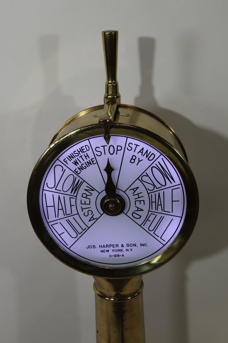 Ships Bridge Telegraph of Brass at 1stDibs