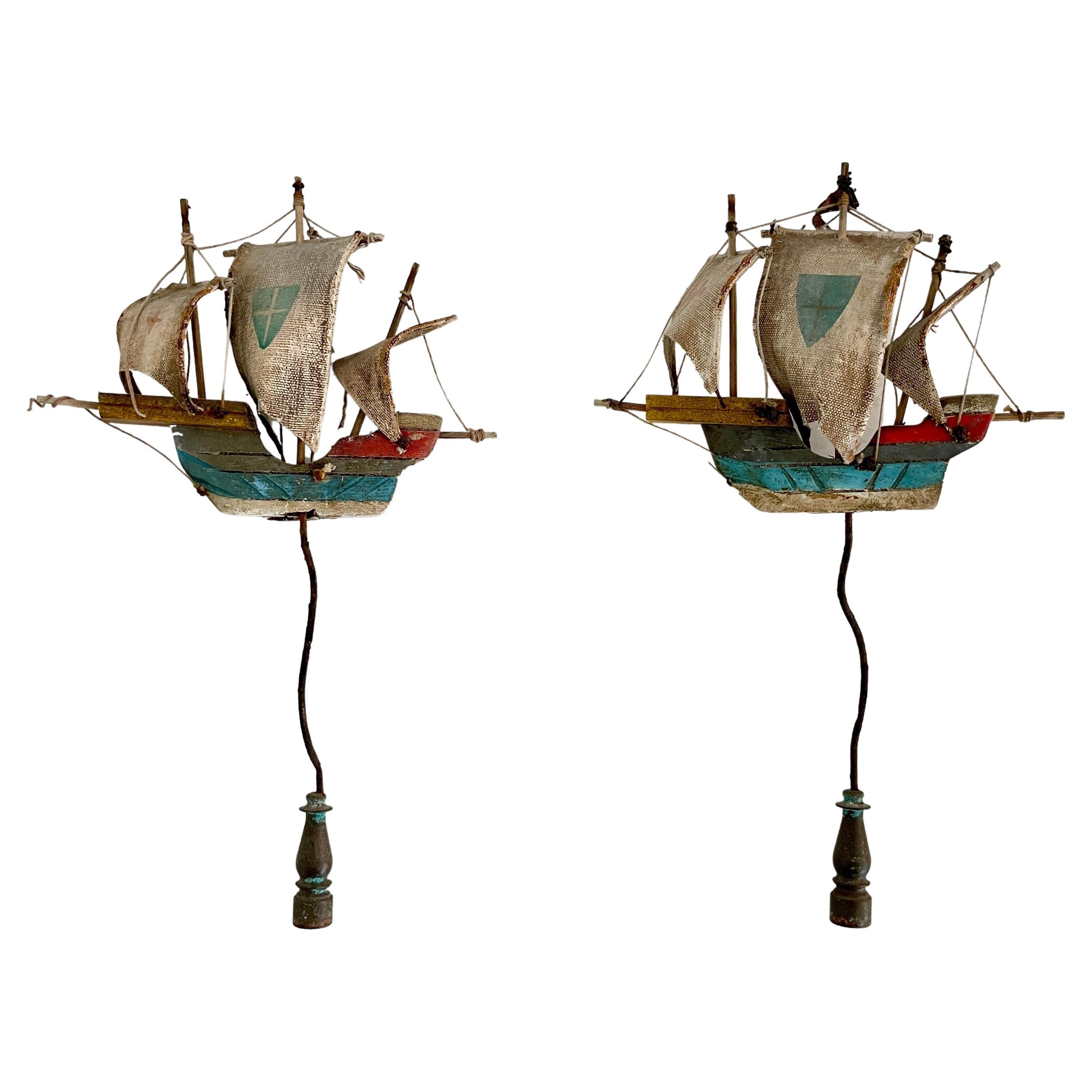 Ships Finials, a Pair For Sale at 1stDibs