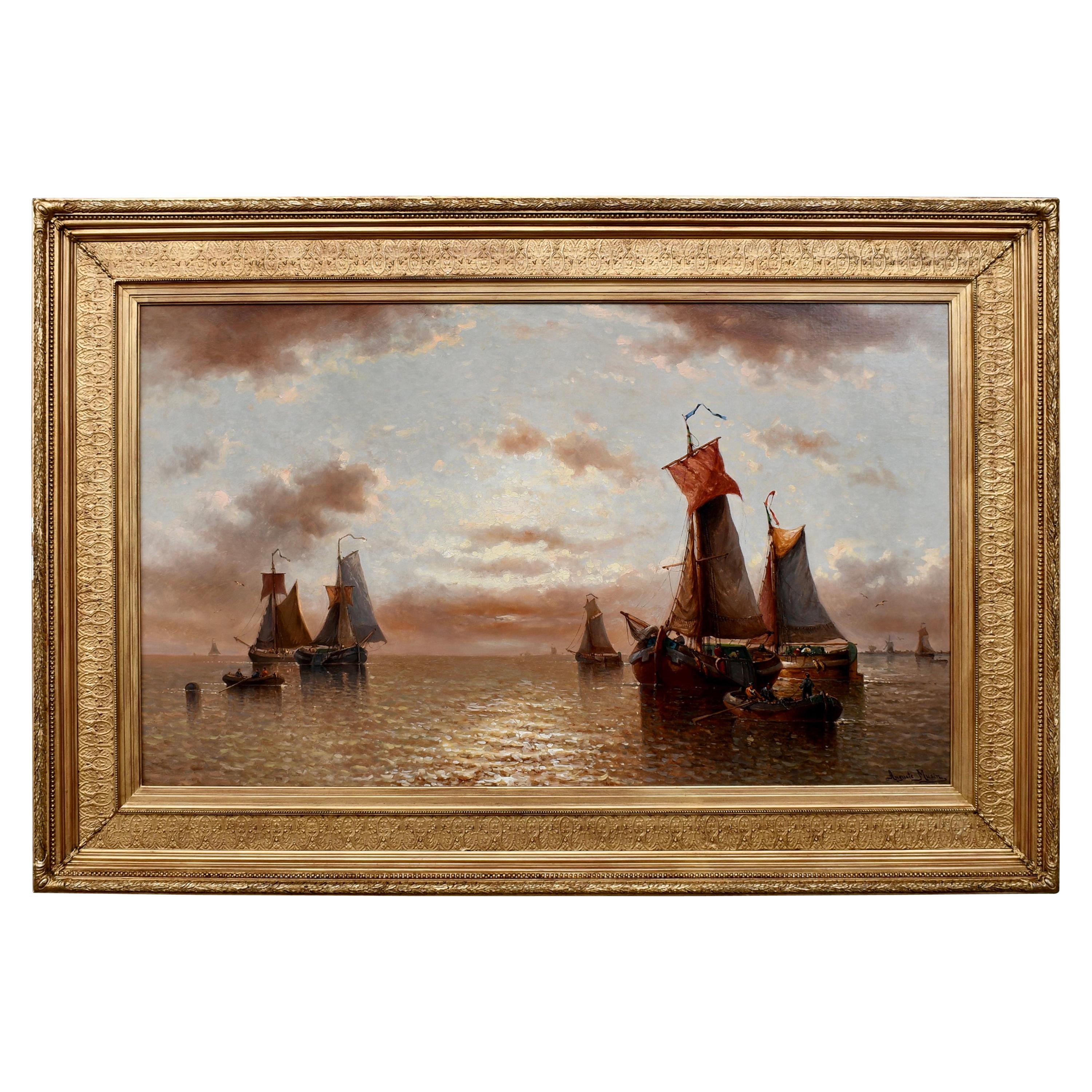 "The River in Summer" by Charles Edmond Rene His at 1stDibs