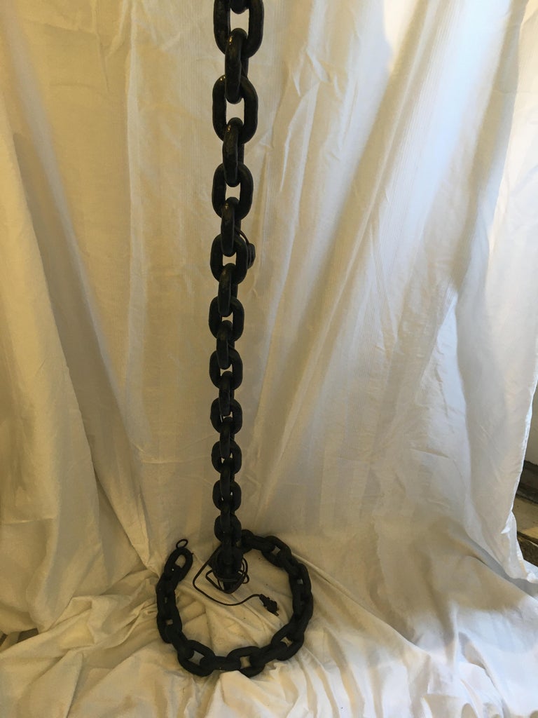 Ship’s Iron Chain Converted to Nautical Floor Lamp at 1stDibs