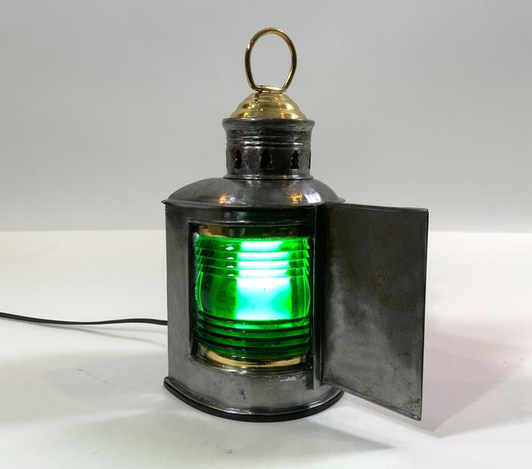 Ships Lantern with Port and Starboard Lenses For Sale at 1stDibs