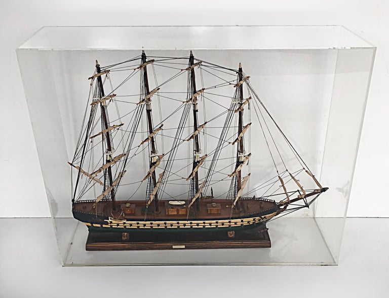 Ship's Model "Spanish Fragata Espanola/Ano 1780" in Acrylic case For ...